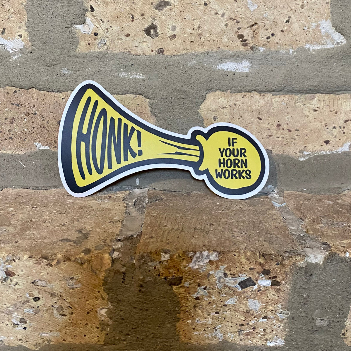 Honk If Your Horn Works Sticker – Anxious and Angry